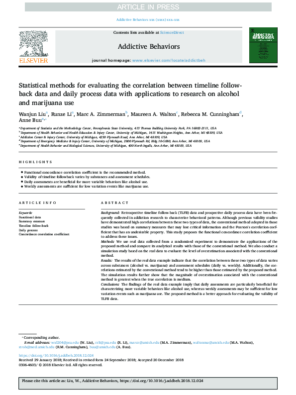 (PDF) Statistical methods for evaluating the correlation between ...