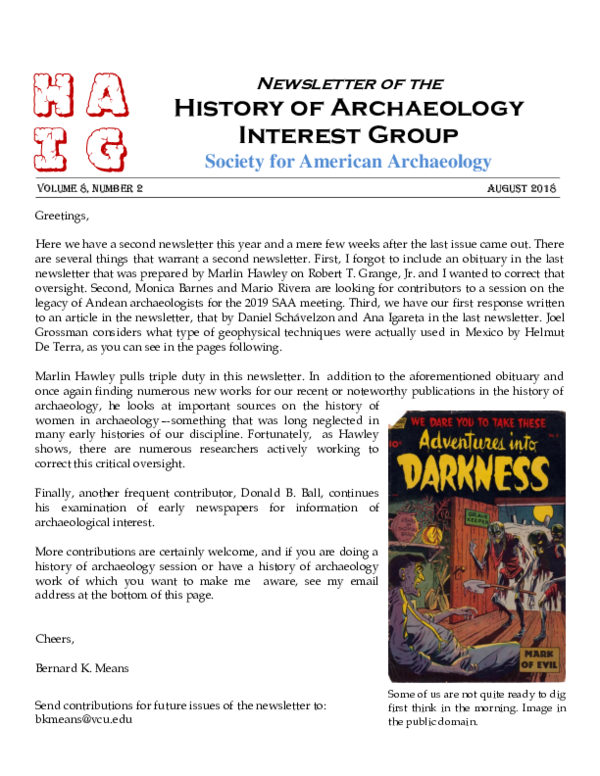 (PDF) A Brief commentary on “South of Rio Grande: Helmut De Terra and ...