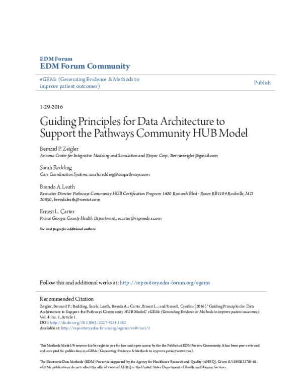 (PDF) Guiding Principles for Data Architecture to Support the Pathways ...