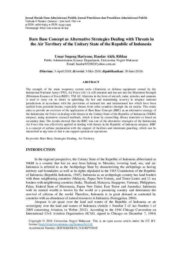 (PDF) Bare Base Concept as Alternative Strategies Dealing with Threats ...