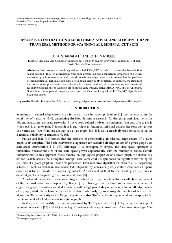 (PDF) Recursive Contraction Algorithm: A Novel and Efficient Graph Traversal Method for Scanning ...