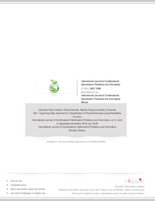 Pdf Self Organizing Map Improved For Classification Of Partial Discharge Using Desirability