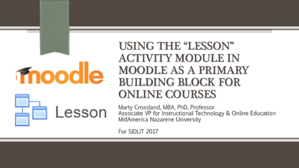 (PDF) Using the “Lesson” Activity Module in Moodle as a Primary ...
