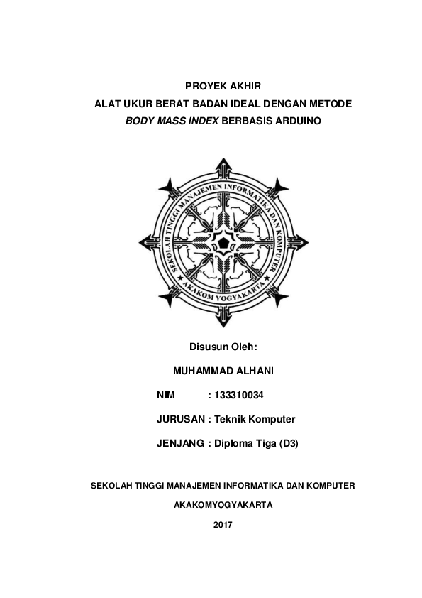 (PDF) Proyek Akhir Alat Ukur Berat Badan Ideal Dengan Metode Body Mass ...