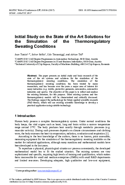 (PDF) Initial Study on the State of the Art Solutions for the ...