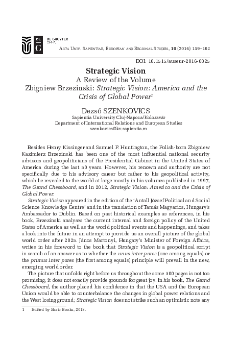 (PDF) Strategic Vision