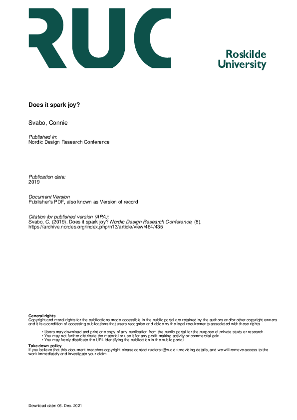 (PDF) Does it spark joy