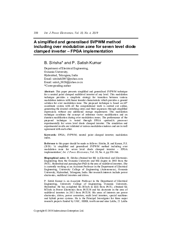 Pdf A Simplified And Generalised Svpwm Method Including Over 0756