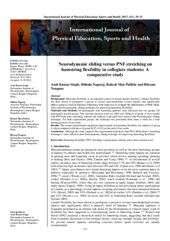 (PDF) Neurodynamic sliding versus PNF stretching on hamstring ...