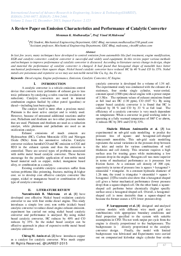 (PDF) A Review Paper on Emission Characteristics and Performance of ...