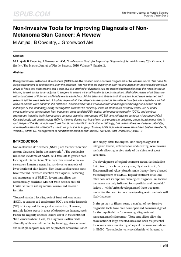 (PDF) Non-invasive tools for improving diagnosis of non-melanoma skin ...