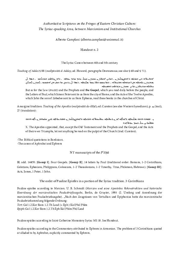 (PDF) Camplani Handout (second part)