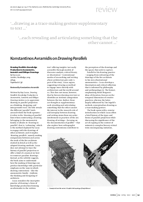 (PDF) Drawing Parallels: Knowledge Production in Axonometric, Isometric ...