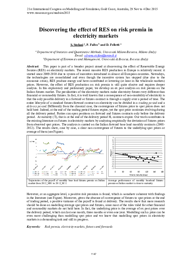 (PDF) Discovering the effect of RES on risk premia in electricity ...