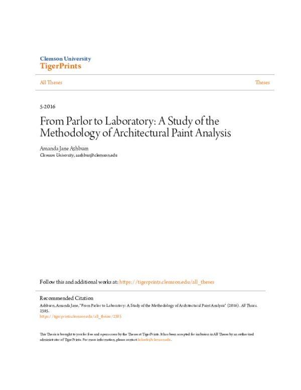 (PDF) From Parlor to Laboratory: A Study of the Methodology of ...