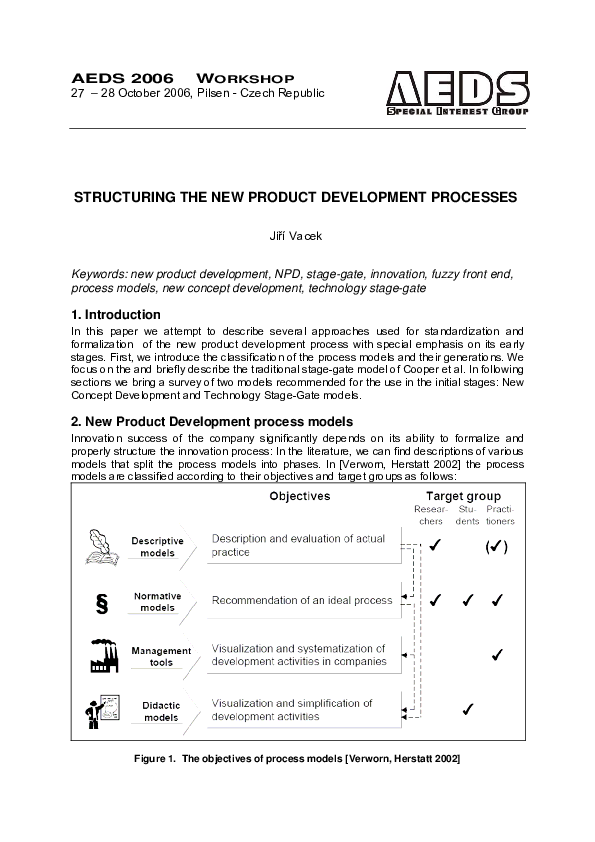 (PDF) Structuring the New Product Development Processes