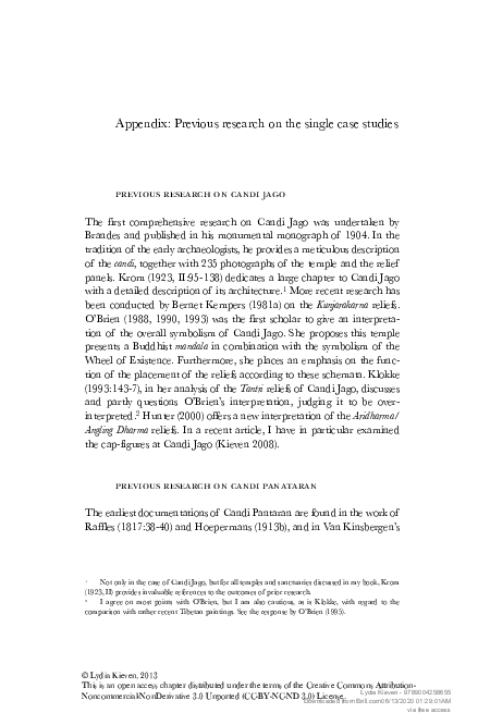 (PDF) Appendix: Previous Research on the Single Case Studies