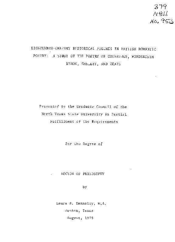 (PDF) Eighteenth-Century Rhetorical Figures in British Romantic Poetry ...