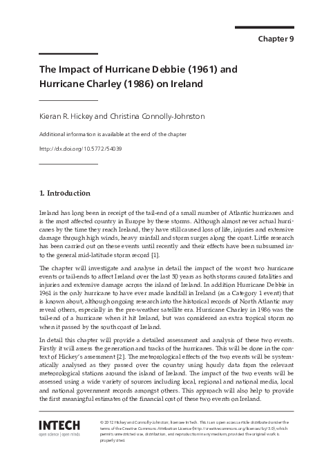 (PDF) The Impact of Hurricane Debbie (1961) and Hurricane Charley (1986 ...