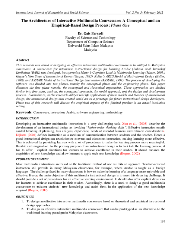 (PDF) The Architecture of Interactive Multimedia Courseware: A ...