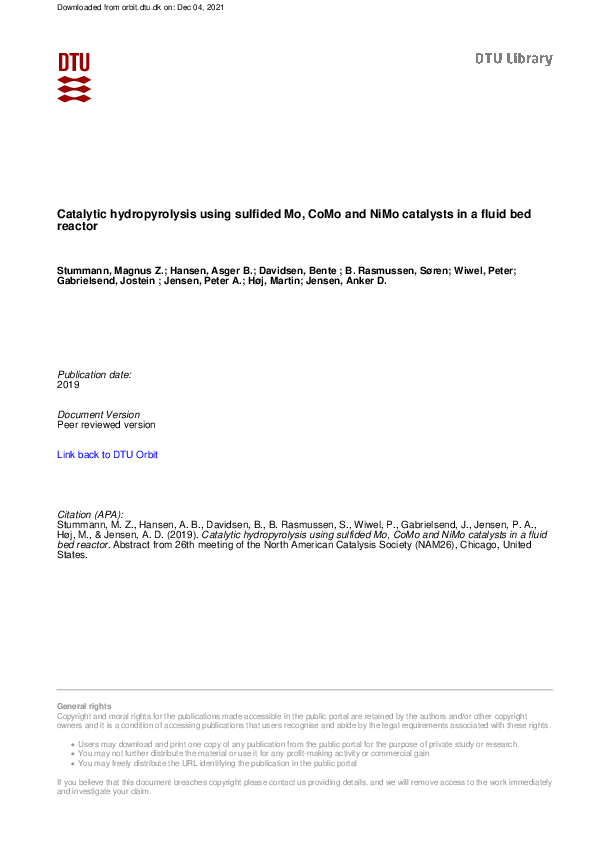 (PDF) Catalytic hydropyrolysis using sulfided Mo, CoMo and NiMo ...