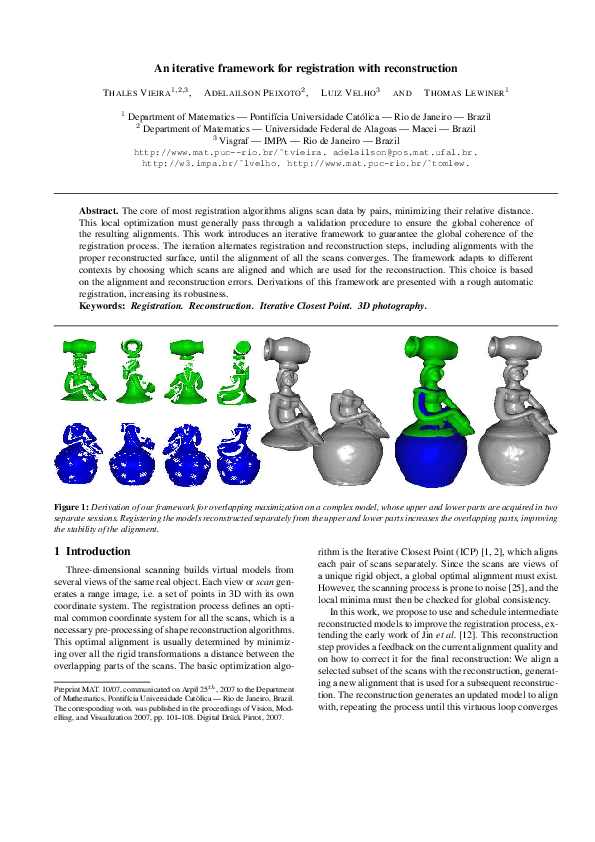 (PDF) An iterative framework for registration with reconstruction