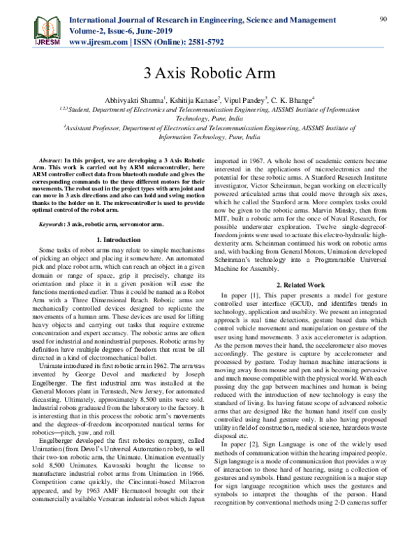 (PDF) 3 Axis Robotic Arm