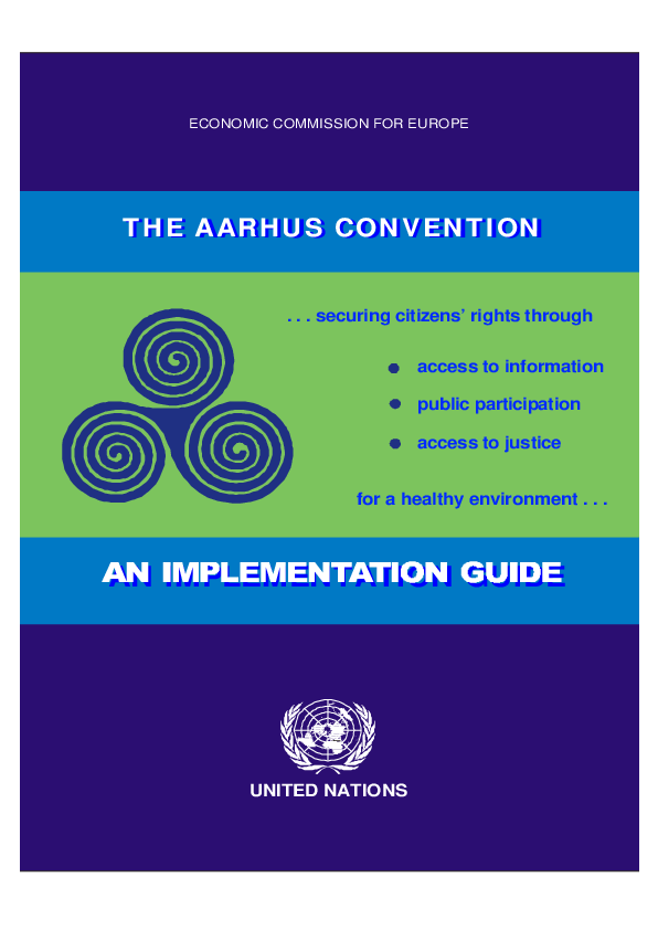 (PDF) The AARHUS Convention: an implementation guide