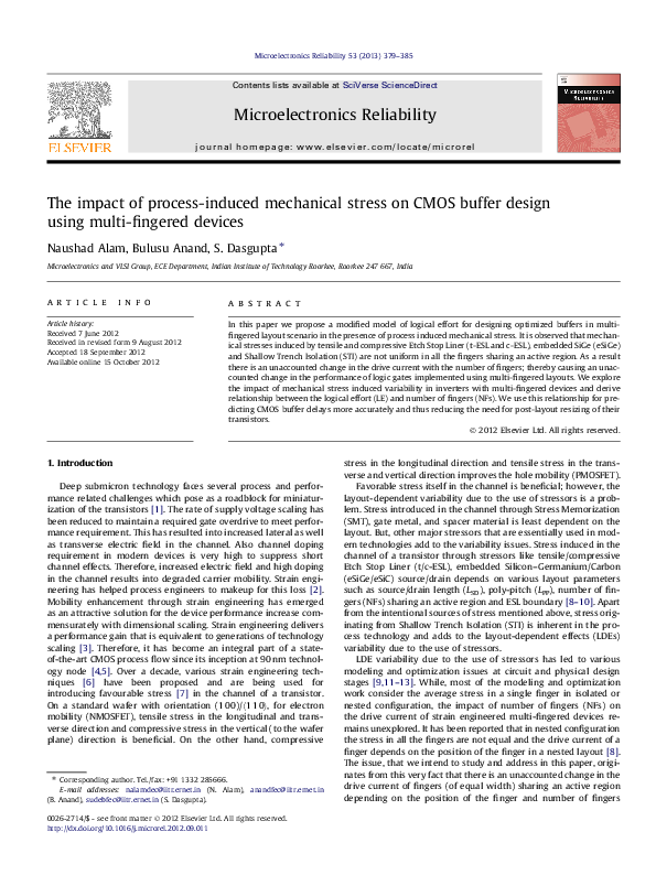 (PDF) The impact of process-induced mechanical stress on CMOS buffer ...