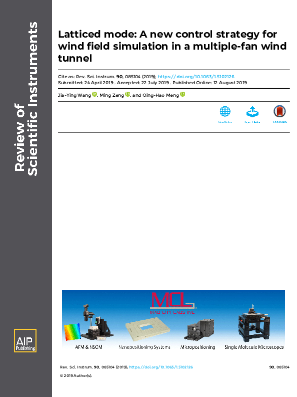 (PDF) Latticed mode: A new control strategy for wind field simulation ...