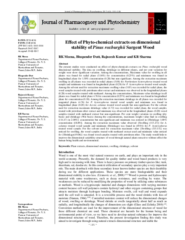 (PDF) Effect of Phytochemical extracts on dimensional stability of ...