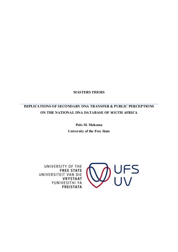 (PDF) Implications of secondary DNA transfer & public perceptions on ...