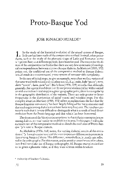 (PDF) Proto-basque Yod