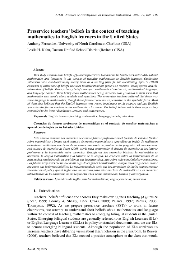 (PDF) Preservice teachers’ beliefs in the context of teaching ...