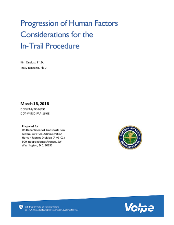 (PDF) Progression of Human Factors Considerations for the In-Trail ...