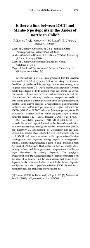(PDF) Is There a Link between IOCG and Manto-Type Deposits in the Andes ...