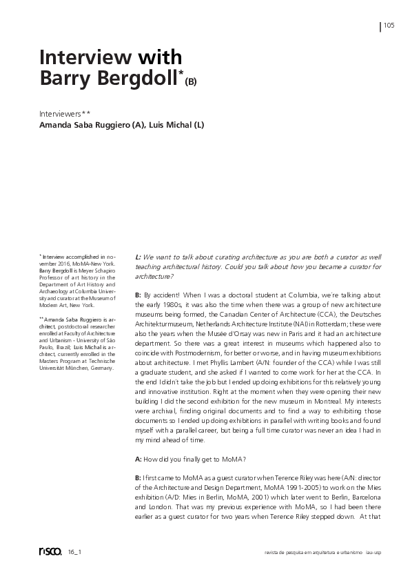 (PDF) Interview with Barry Bergdoll