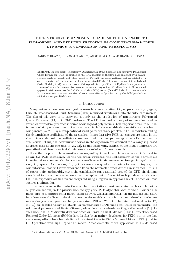 (PDF) Non-intrusive Polynomial Chaos Method Applied to Full-Order and Reduced Problems in ...