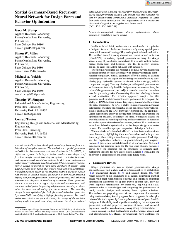 (PDF) Spatial Grammar-Based Recurrent Neural Network for Design Form and Behavior Optimization