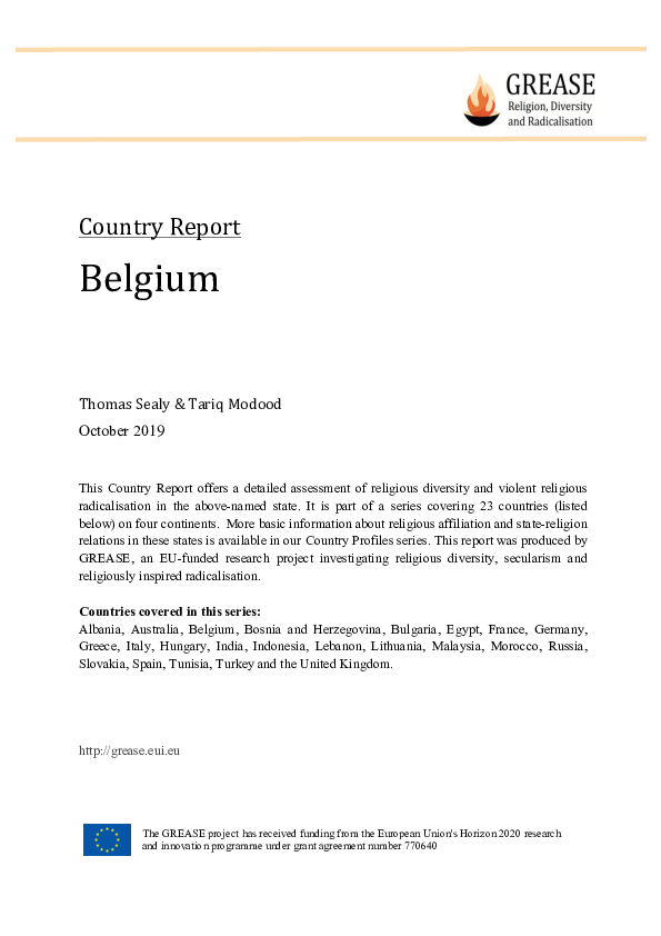 (PDF) Country Report Belgium