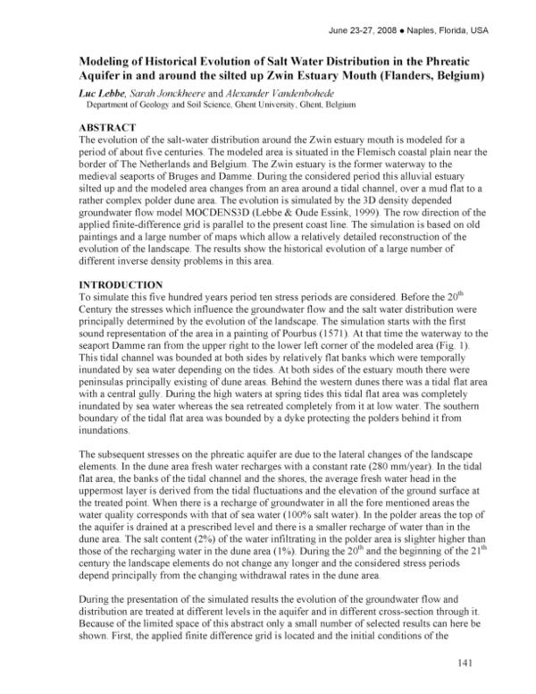 (PDF) Modeling of historical evolution of salt water distribution in ...