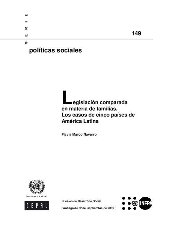 (PDF) Legislación comparada en materia de familias: los casos de cinco ...