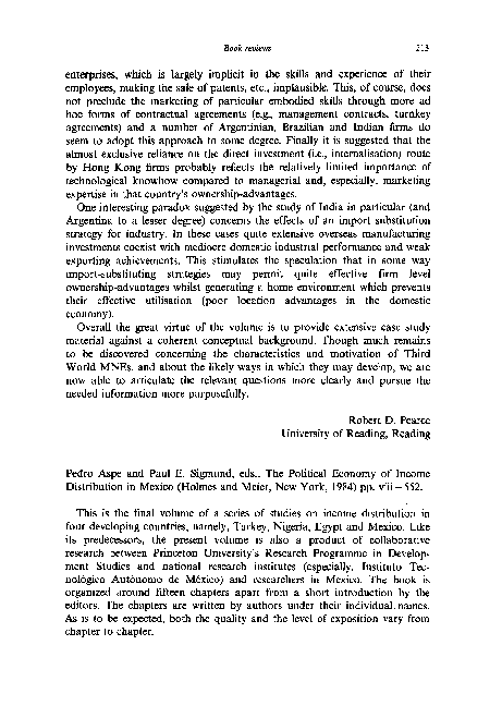 (PDF) The political economy of income distribution in Mexico