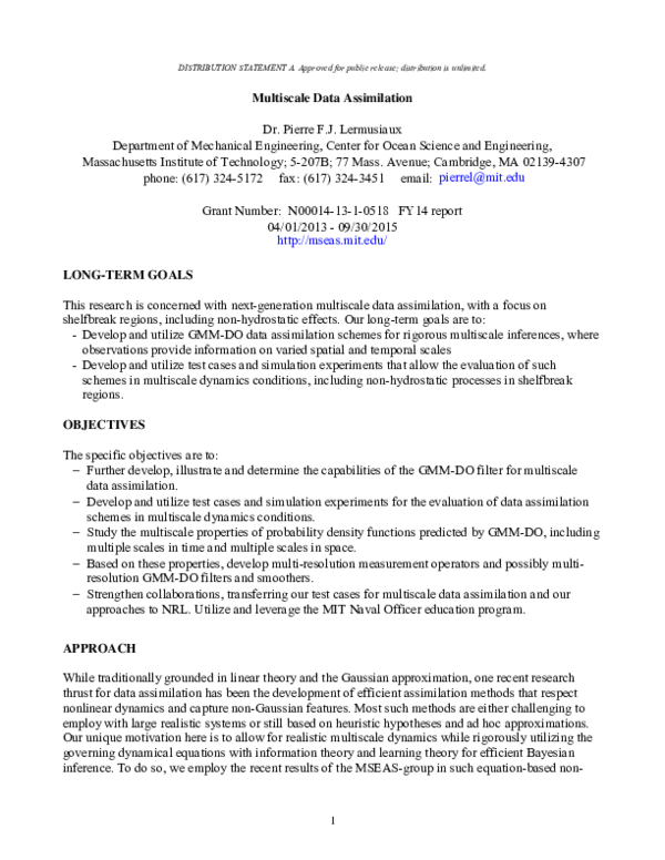 (PDF) Multiscale Data Assimilation
