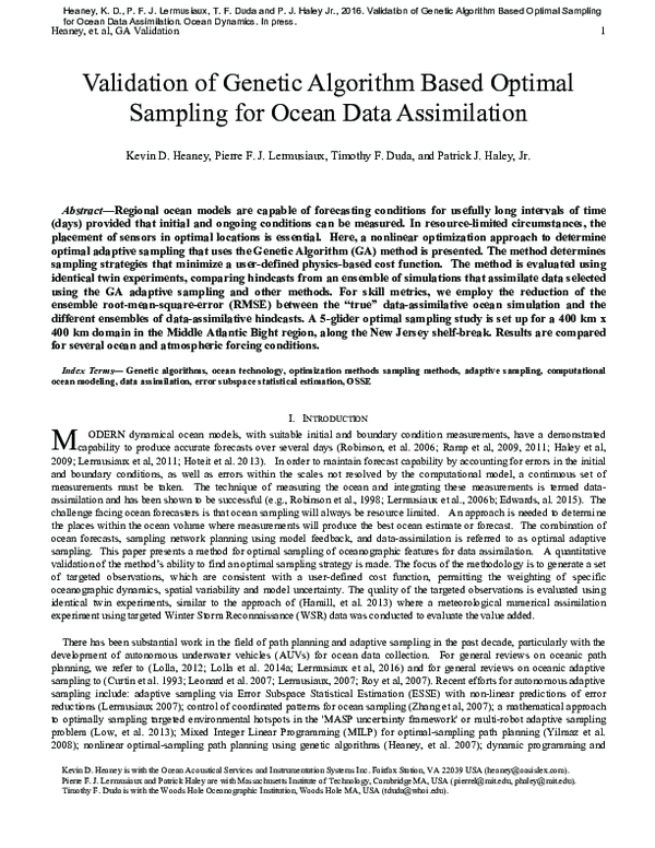 (PDF) Shallow Water 2006 ( SW 06 ) experiment included collection of a ...