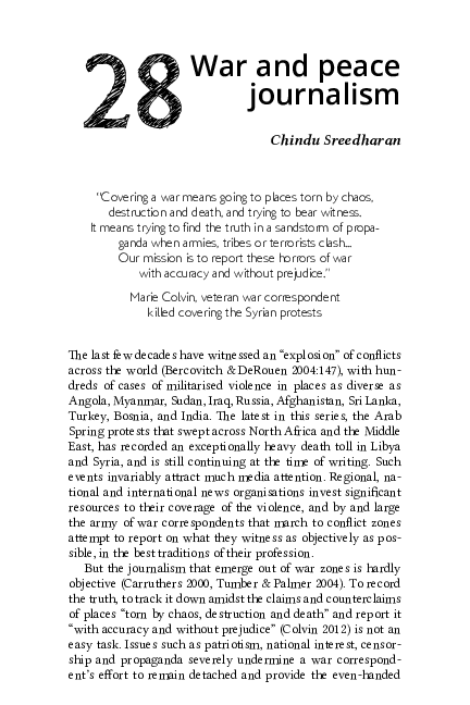 (PDF) War and peace journalism
