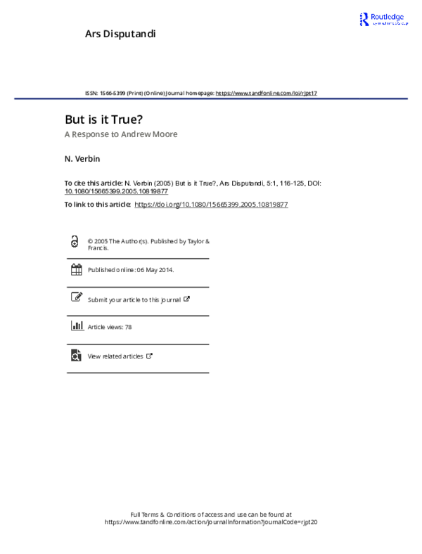 (PDF) But is it True?