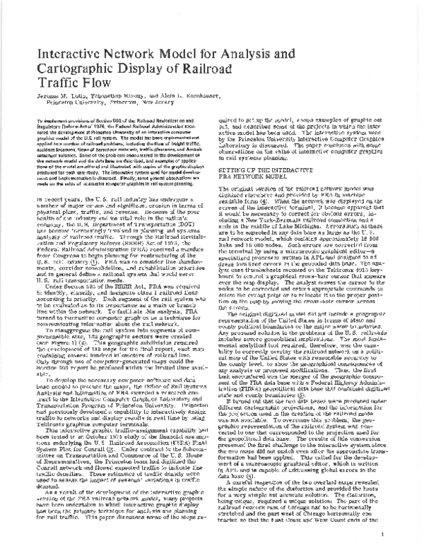 (PDF) Interactive Network Model for Analysis and Cartographic Display ...