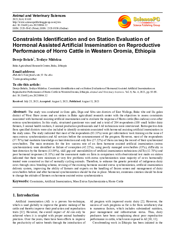 (PDF) Constraints Identification and on Station Evaluation of Hormonal ...