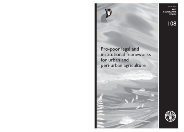(PDF) Pro-poor legal and institutional frameworks for urban and peri-urban agriculture